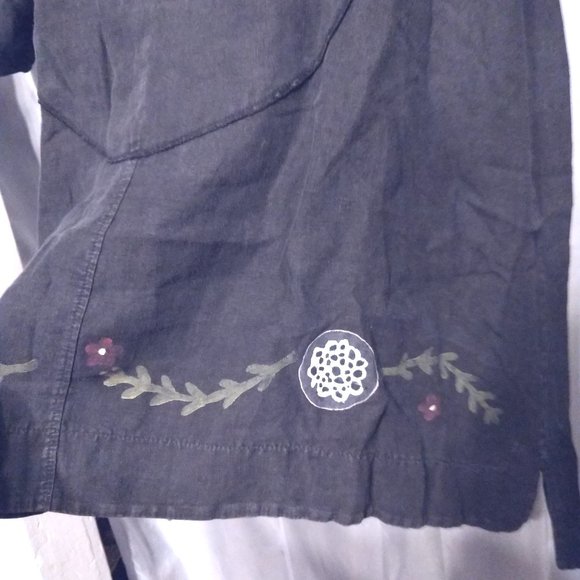 Blue Fish | Tops | Blue Fish Linen Tunic Hand Painted Lagenlook | Poshmark